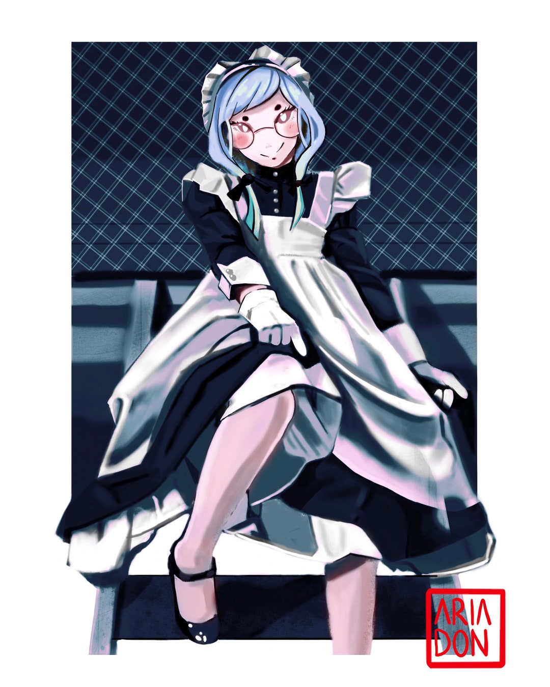 KIKO MAID Ver. Print | Original Character | Cool Cute Kawaii Maid - Etsy