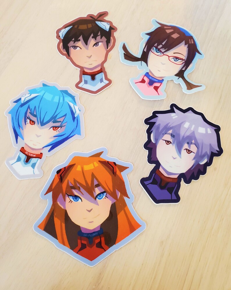 EVA PILOTS neon Genesis Evangelion NGE Cute Vinyl Stickers - Etsy