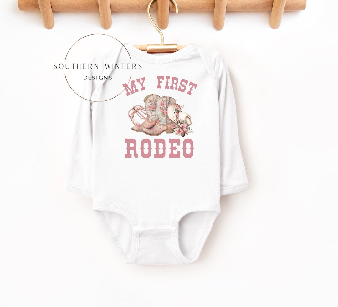 Infant Long Sleeve, My First Rodeo Baby Girl Onesie, Sizes Nb-18mo ...