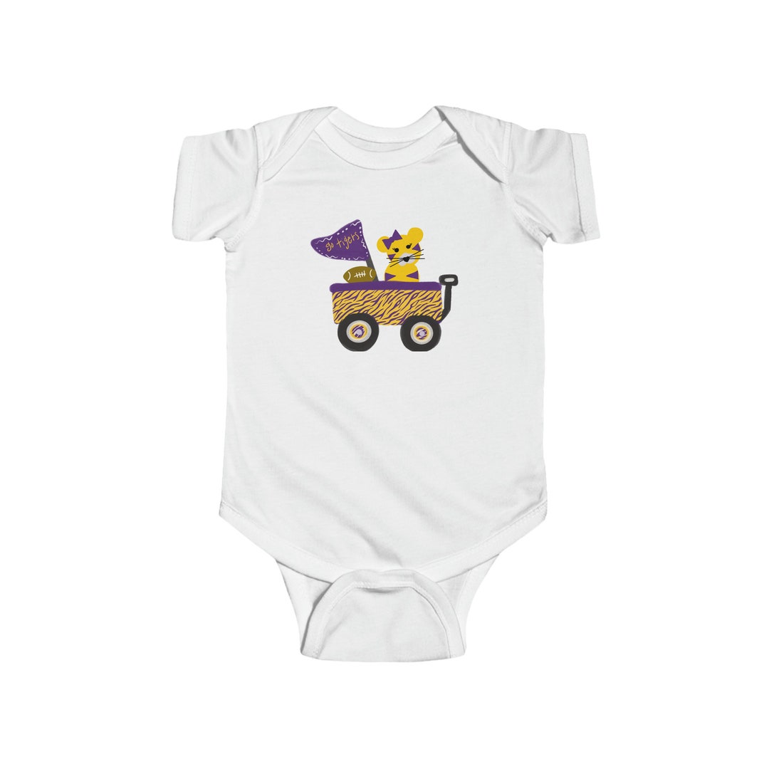 Infant Onesie LSU Baby Girl LSU Tiger in Wagon Lsu Football - Etsy