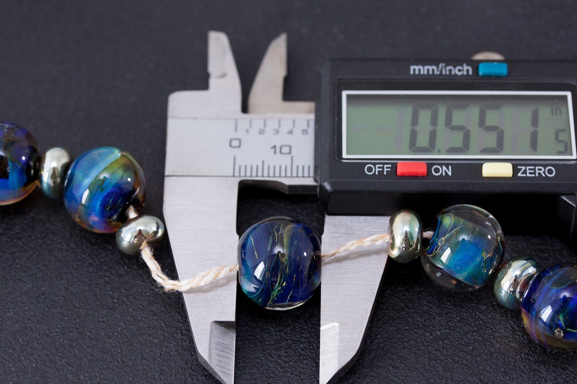 Lampwork Focal Bead Set 7 Pcs Spacers Nebula Glass Bead for | Etsy