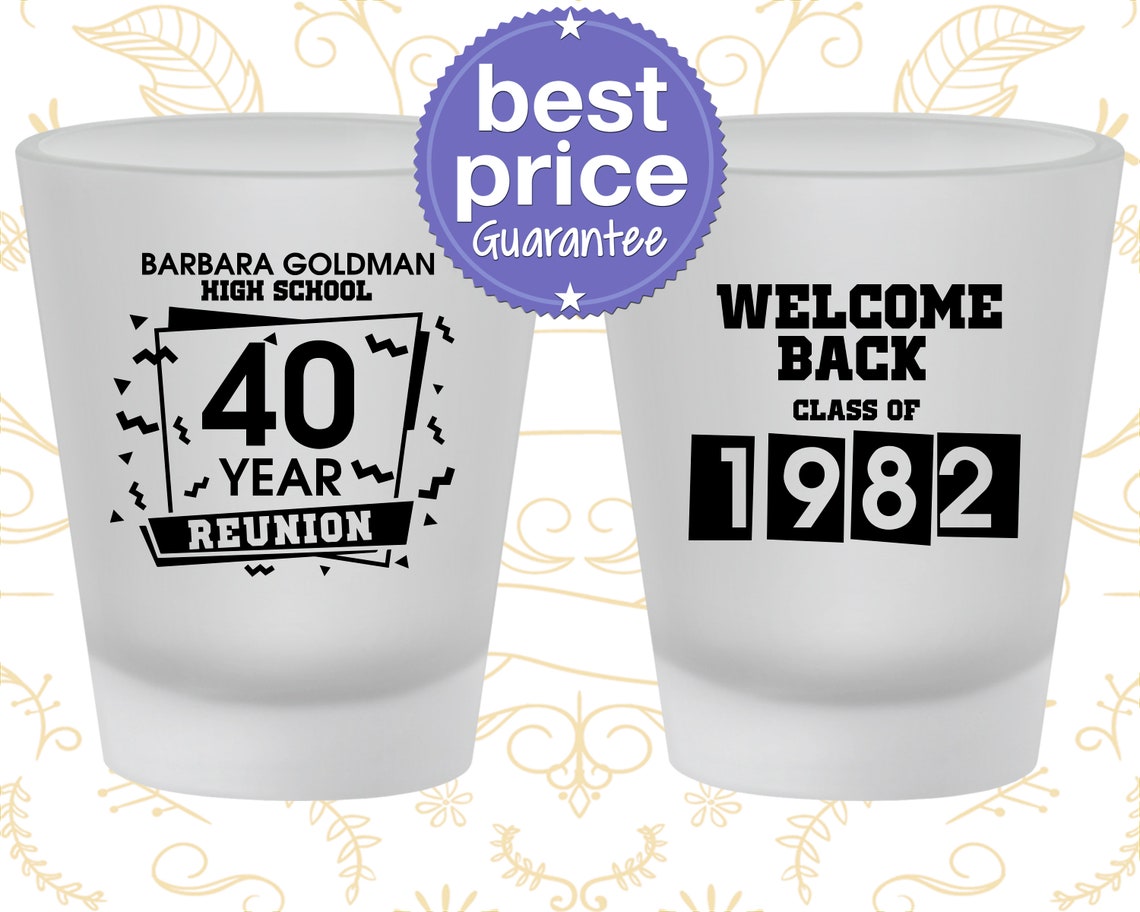 High School Reunion Shot Glasses Class of 1982 Reunion 40 - Etsy