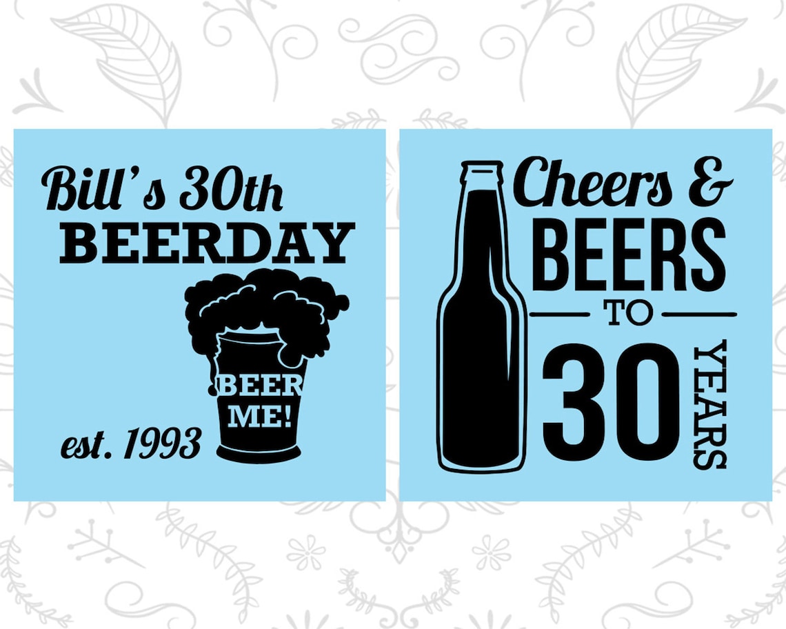 30th Birthday 30th Birthday Party Beer Me Cheers and Beers - Etsy