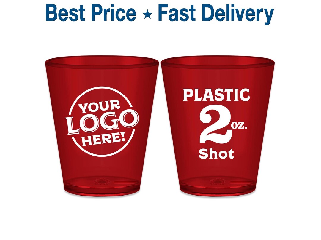 Plastic Shot Glasses, 2 Oz Disposable Shot Glass, Custom Promotional ...