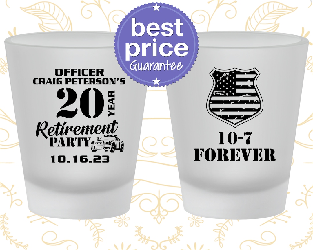 Retirement Shot Glass, Retirement Party Favors, Retirement Gifts ...