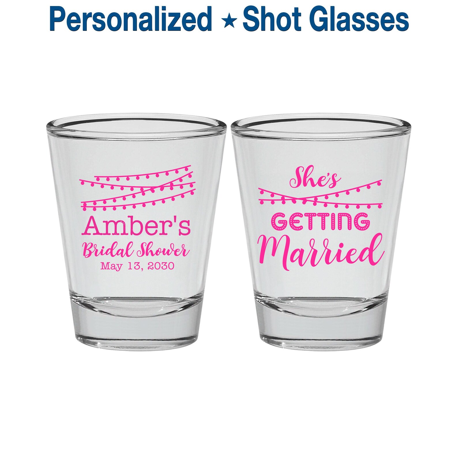 Bridal Shower Shot Glass, Bridal Shower Party Favors, Bridal Shower ...