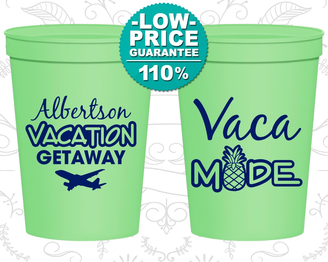 Family Vacation Party Cups Vacation Favors Vacation Party | Etsy