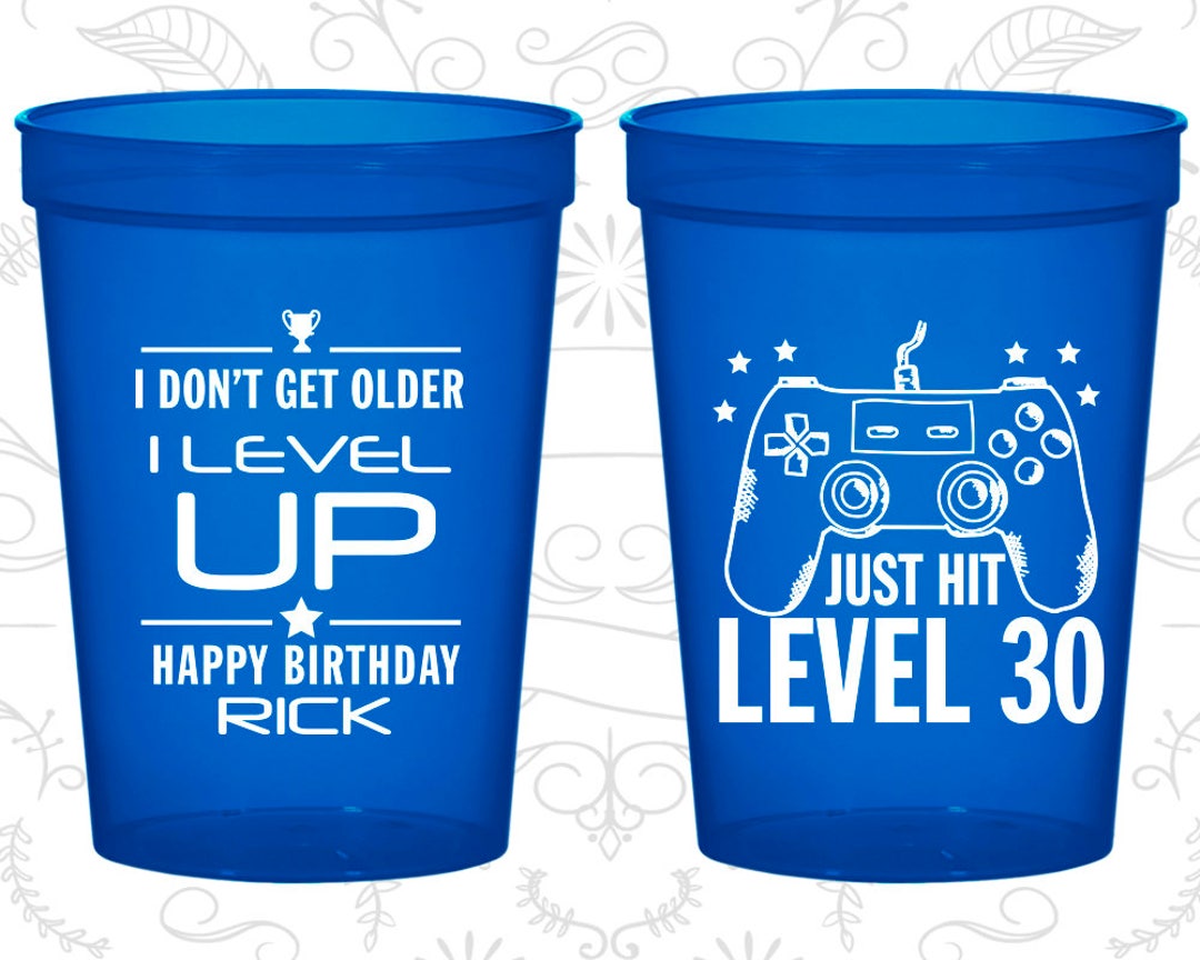 30th Birthday Party Cups, Promotional Party Cup Favors, Video Game ...