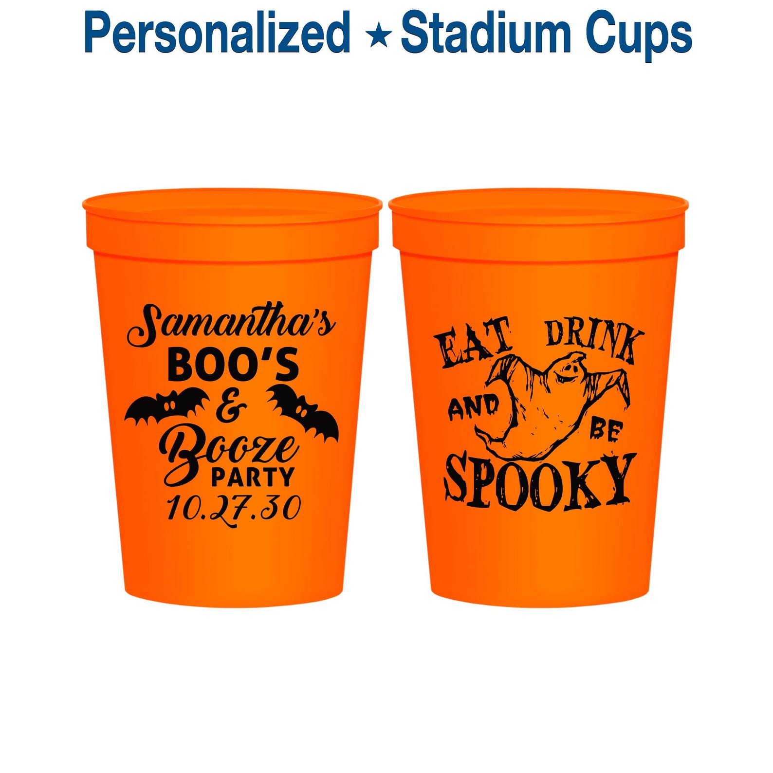 Halloween Cups, Halloween Party Favors, Custom Halloween Cups Halloween ...