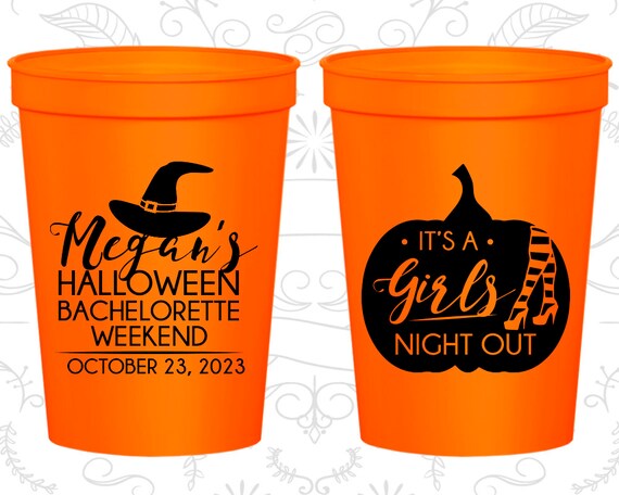 Halloween Bachelorette Party Cups, Bachelorette Party Favor Cups, It's ...