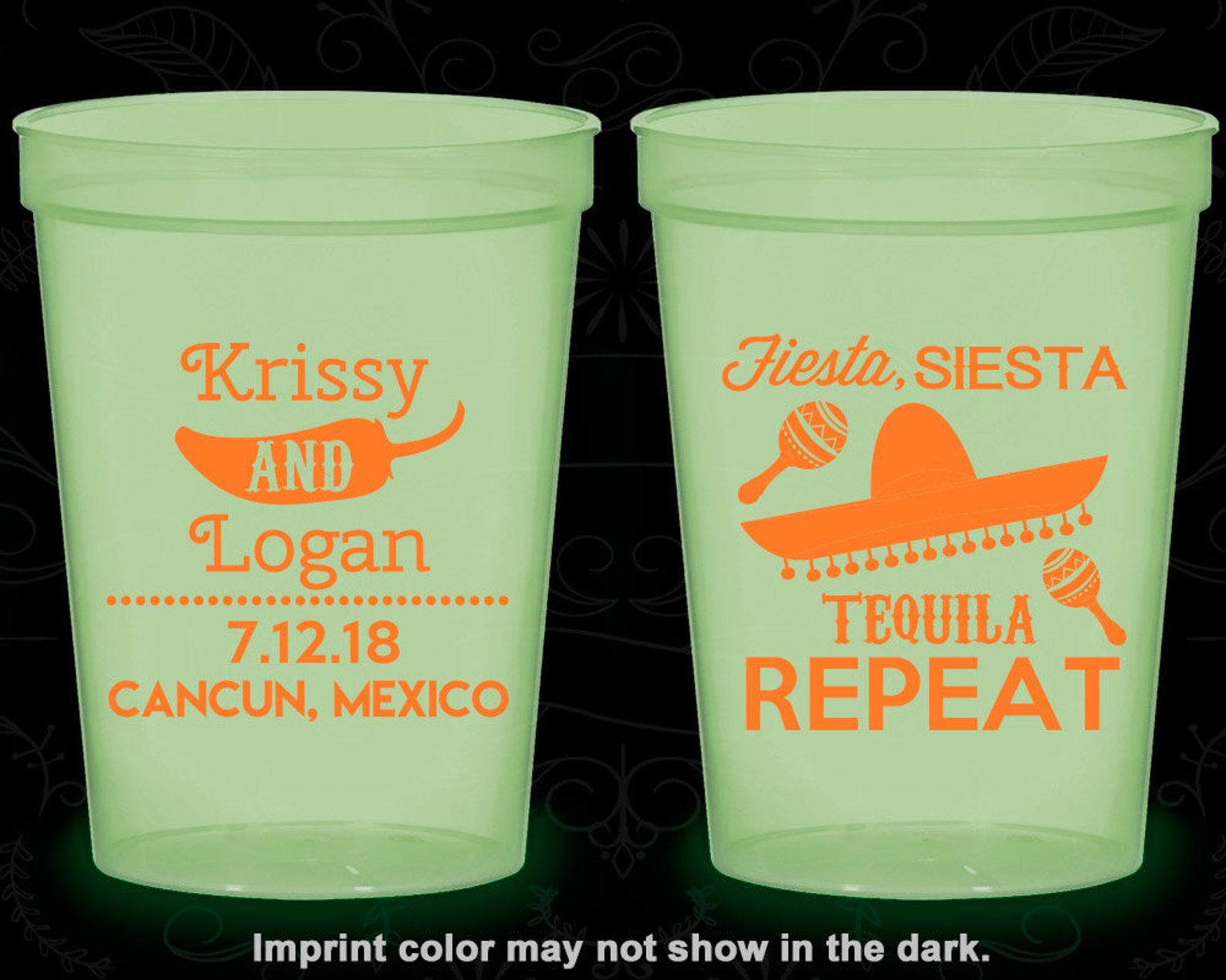 Fiesta Siesta Tequila Repeat Imprinted Glow Party Cups - Etsy