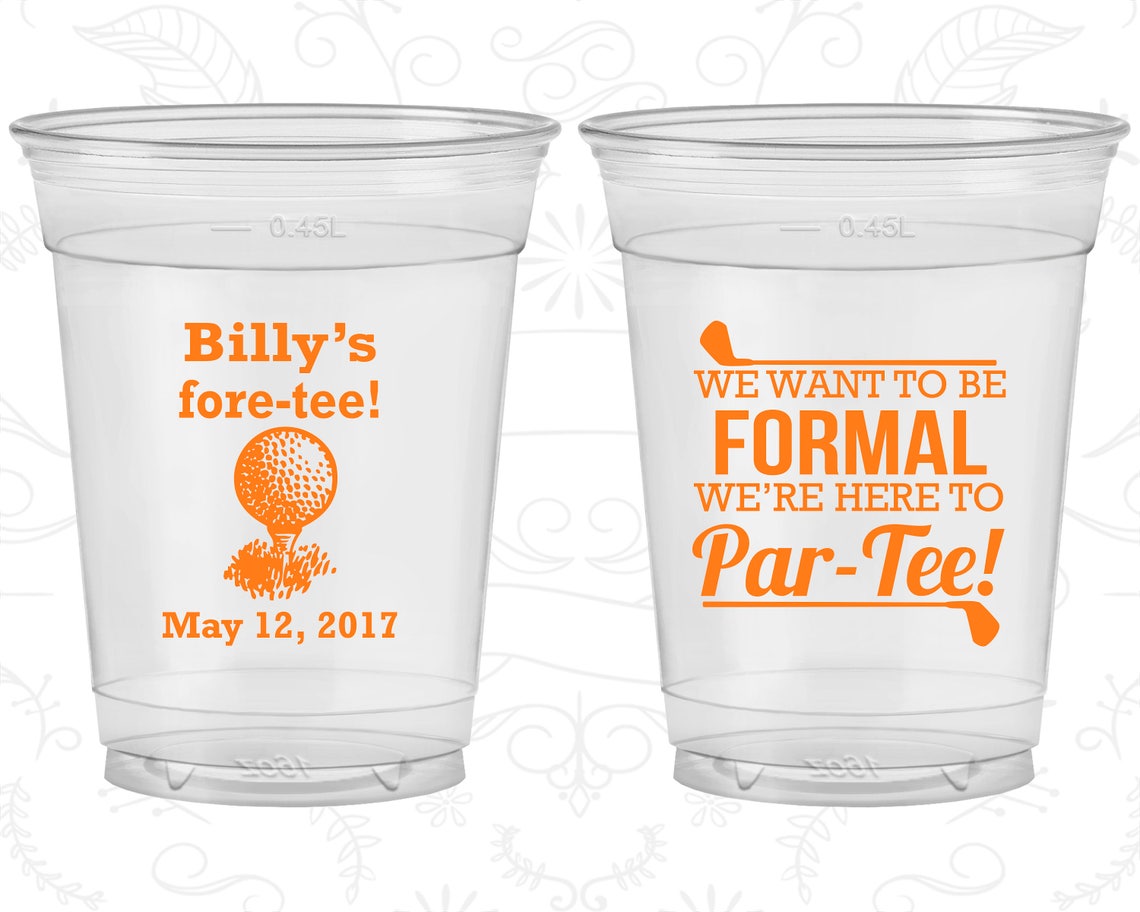 40th Birthday Soft Sided Cups Fore Tee Birthday Golf | Etsy