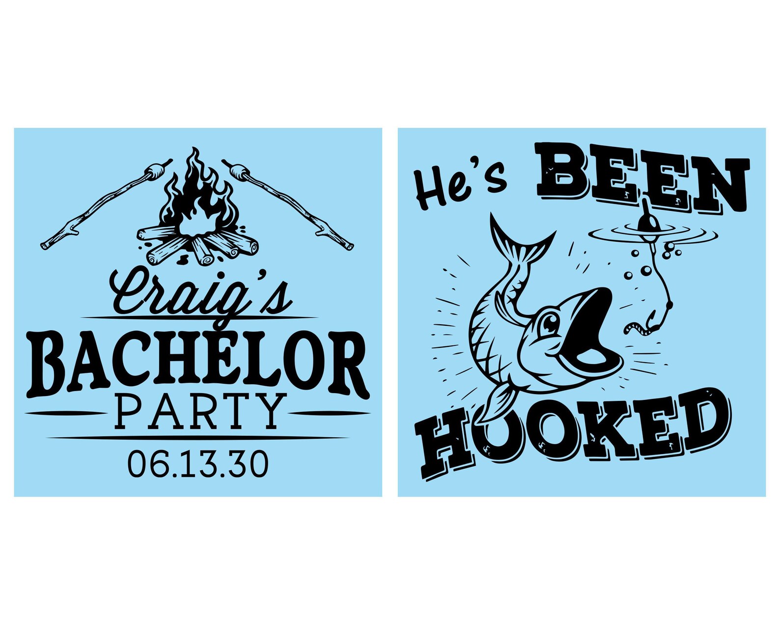 Fishing Bachelor Party, Custom Bachelor Party Items, Camping Bachelor ...