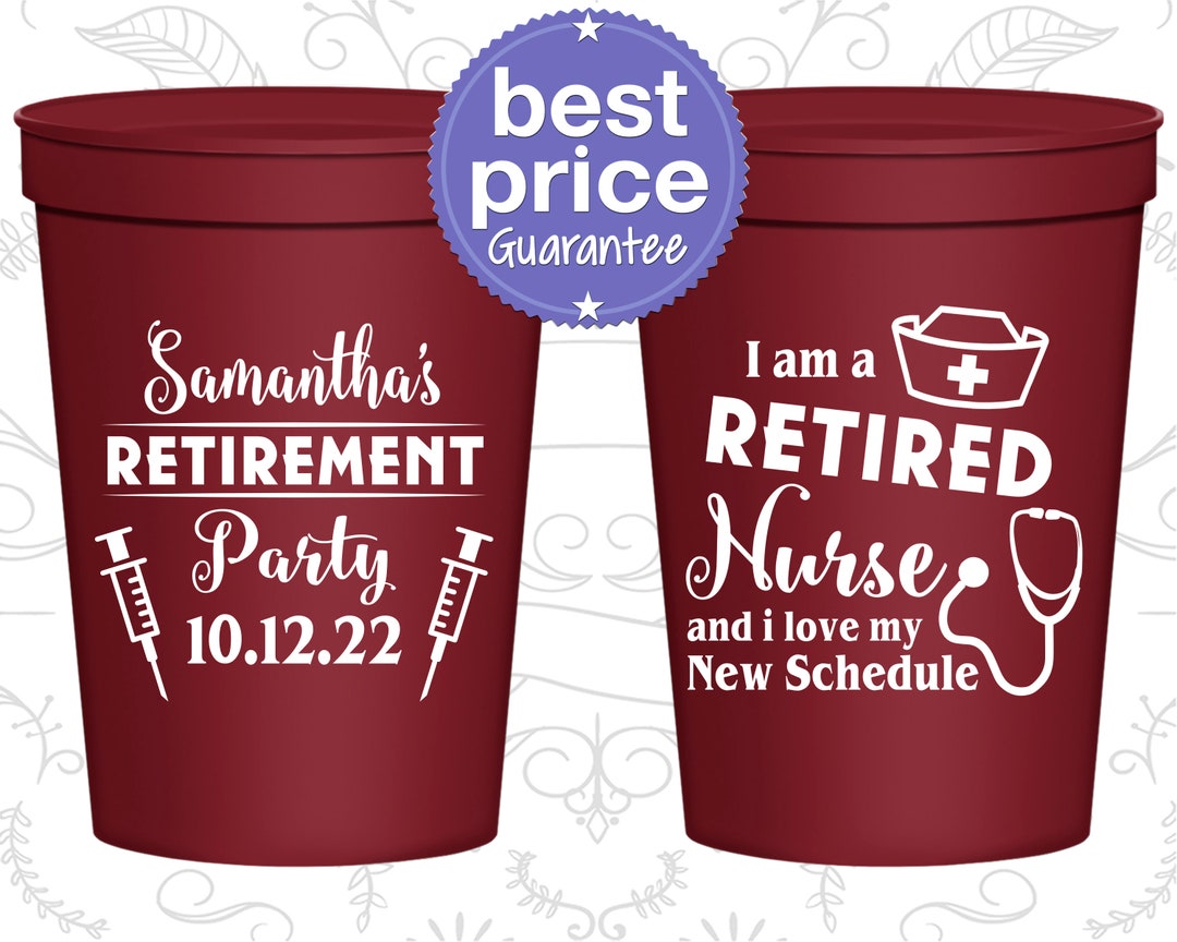 Retirement Party Cups, Retirement Party Favors, Retirement Gifts ...