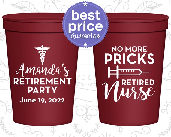 Retirement Party Cups Retirement Party Favors Retirement - Etsy