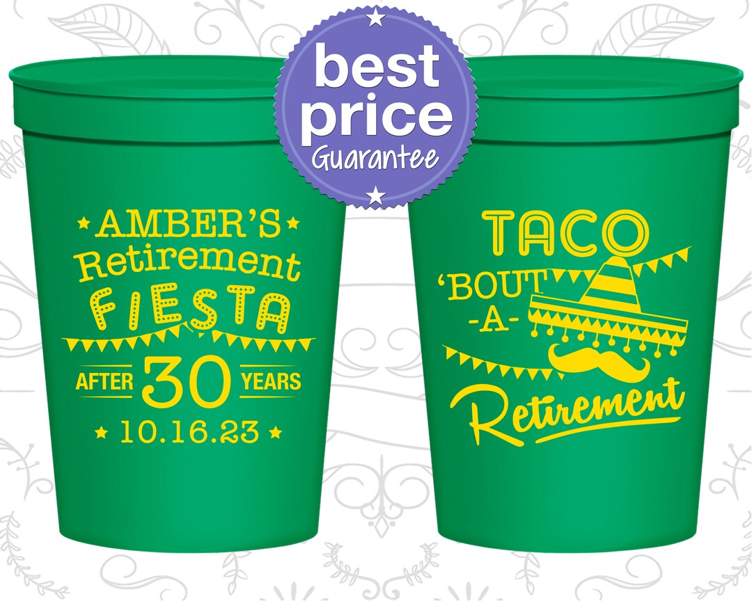 Retirement Cups, Retirement Party Favors, Retirement Gifts, Retirement ...