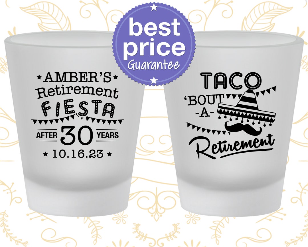Retirement Shot Glass, Retirement Party Favors, Retirement Gifts ...