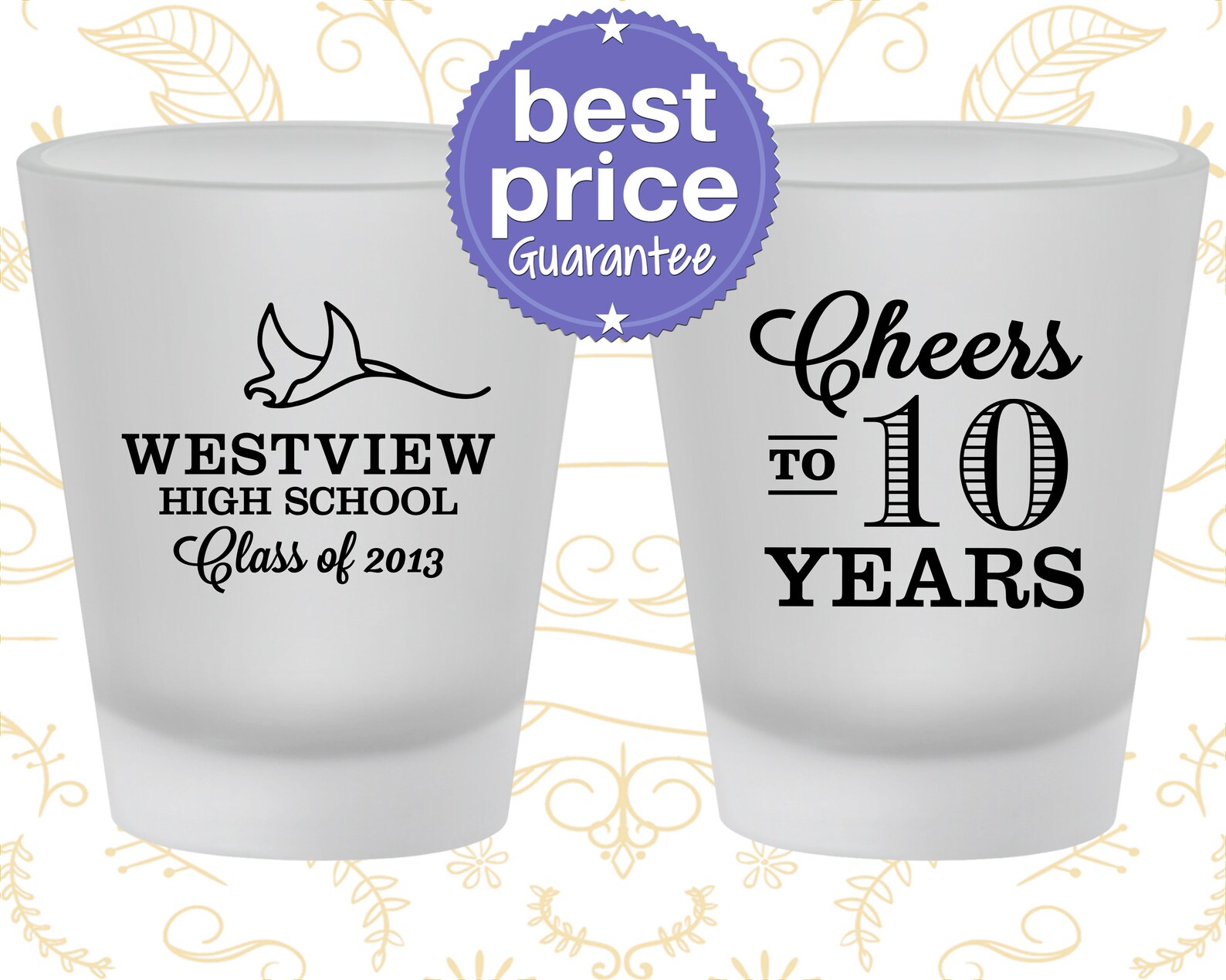 High School Reunion Shot Glasses Class of 2012 Reunion 10 - Etsy