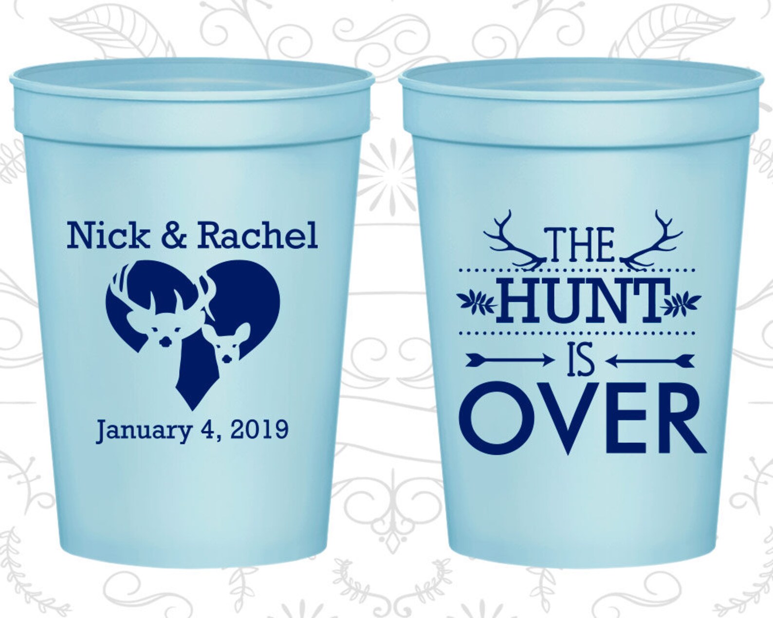 The Hunt is Over Cups Cheap Cups Antler Wedding Cups Deer - Etsy