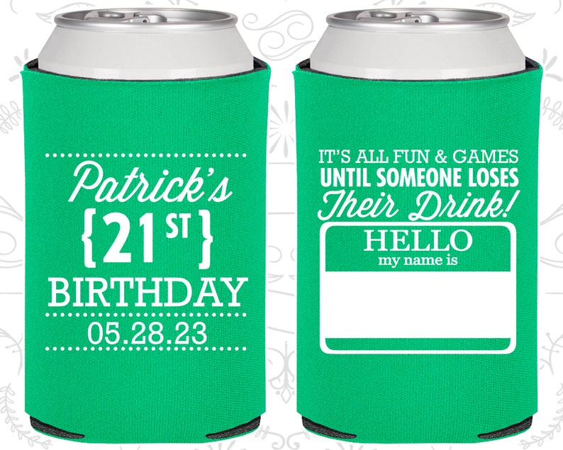 21st Birthday 21st Birthday Party Name Tags for Birthday - Etsy