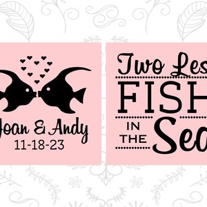 Two Less Fish in the Sea, Personalized Favors, Fisherman Wedding Favors ...