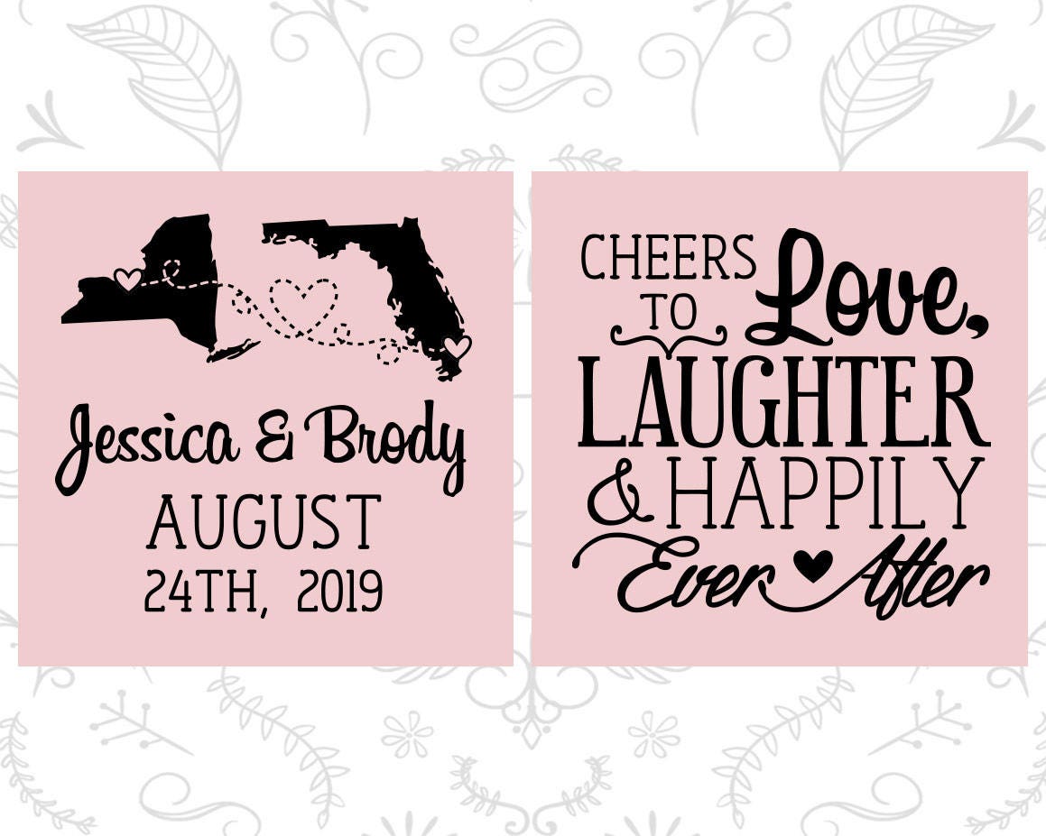Cheers to Love Laughter Cups Wedding Favor Cups State to | Etsy