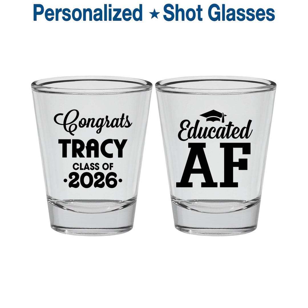 Graduation Shot Glasses, Graduation Favors, Grad Party Decor, High ...