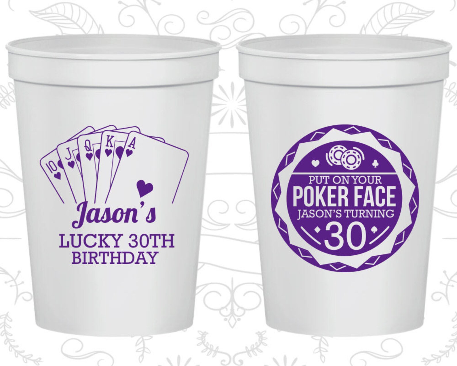 30th Birthday Cups Birthday Favor Cups Las Vegas Birthday - Etsy