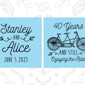 40th Wedding Anniversary Party Favors, Anniversary Can Coolers ...