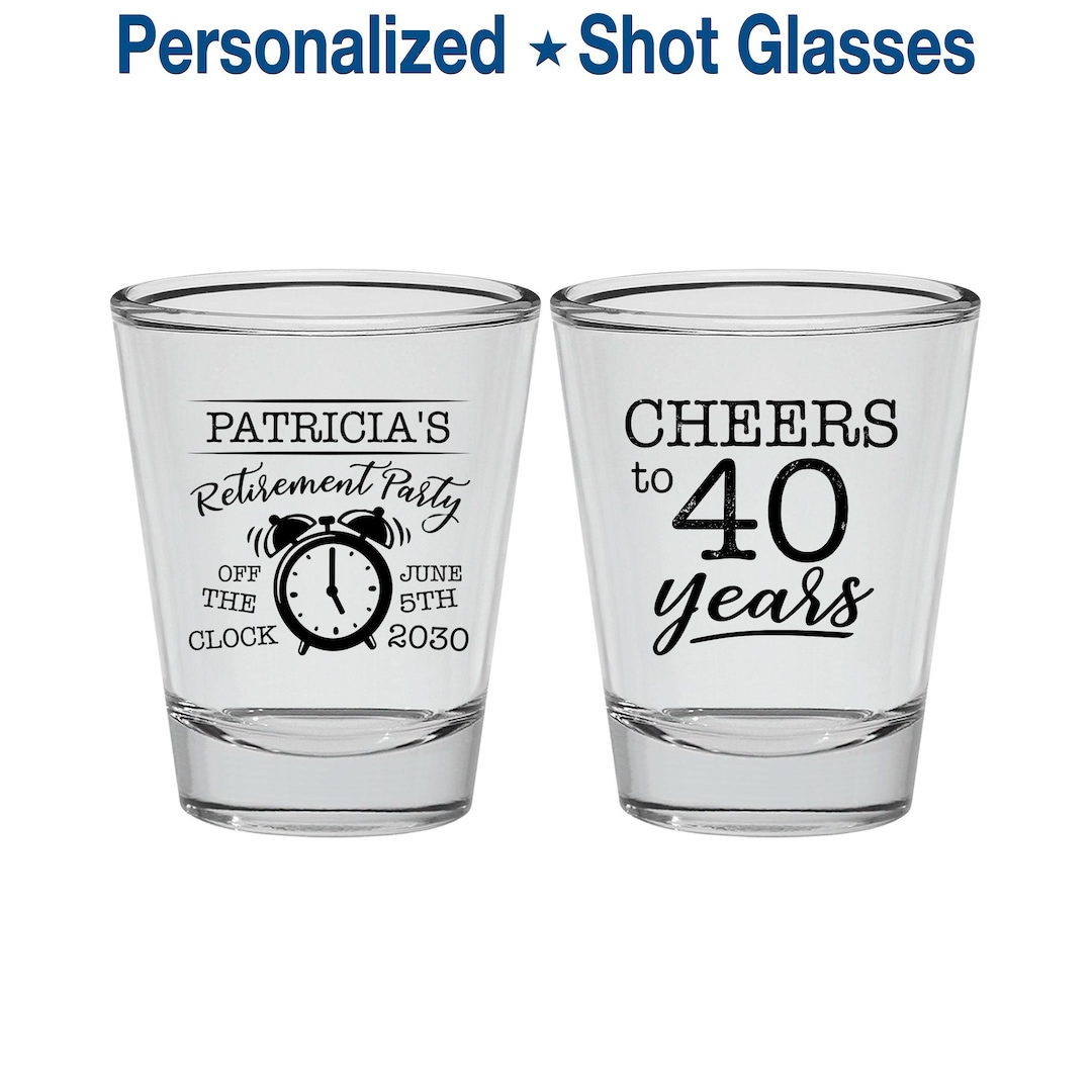 Retirement Shot Glass, Retirement Party Favors, Retirement Gifts ...
