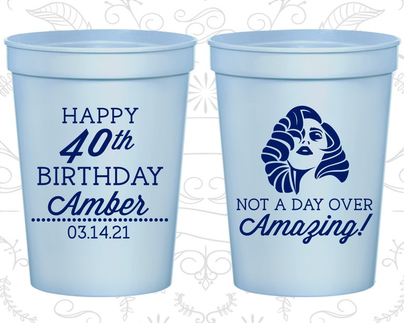 40th Birthday Party Cups Custom Birthday Stadium Cups 40 and | Etsy