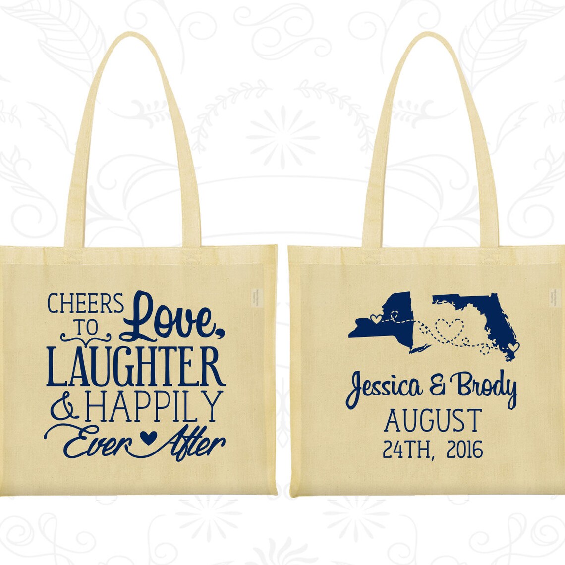 Cheers to Love Laughter Bags Wedding Favor Welcome Bags | Etsy