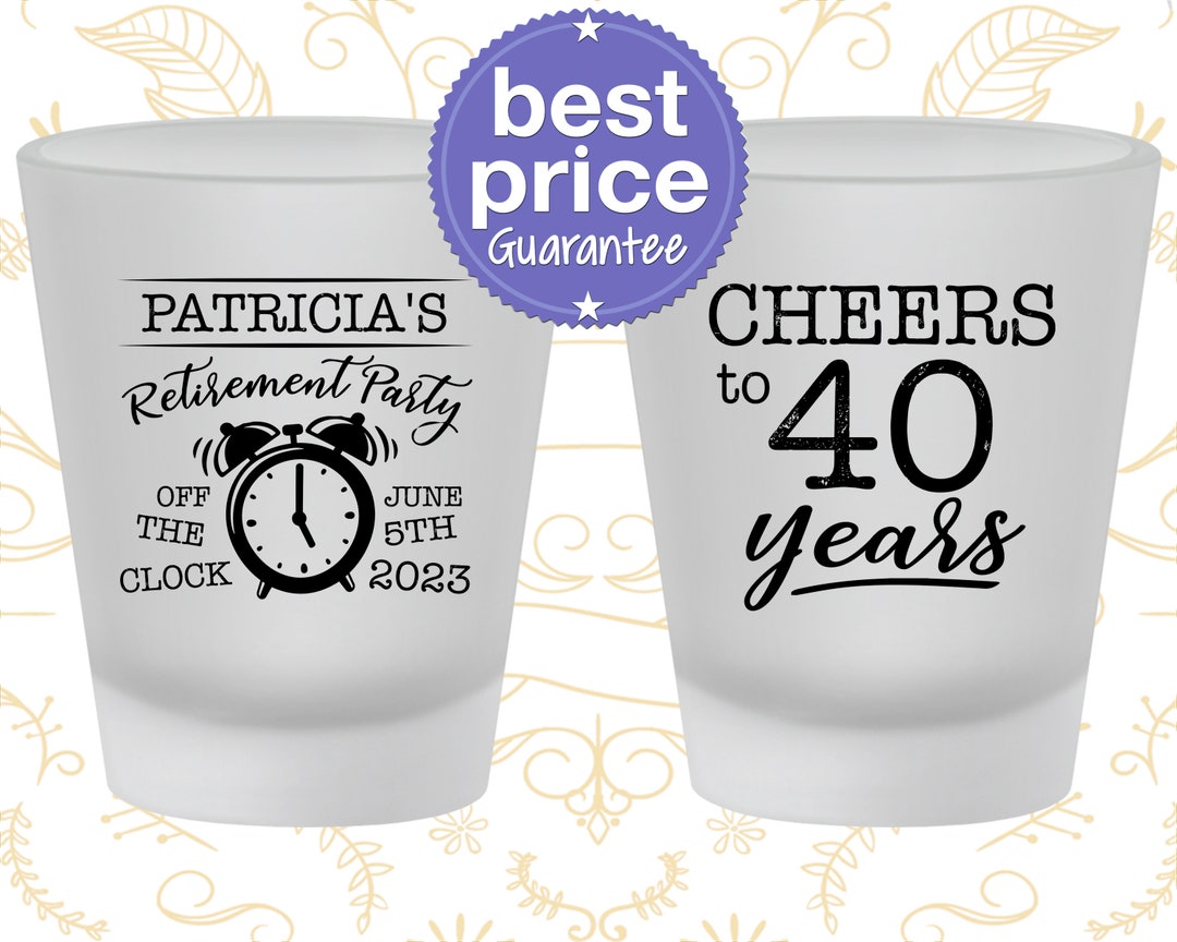 Retirement Shot Glass, Retirement Party Favors, Retirement Gifts ...