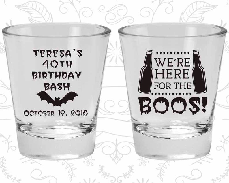 40th Birthday Shot Glasses Personalized Birthday Glasses Etsy