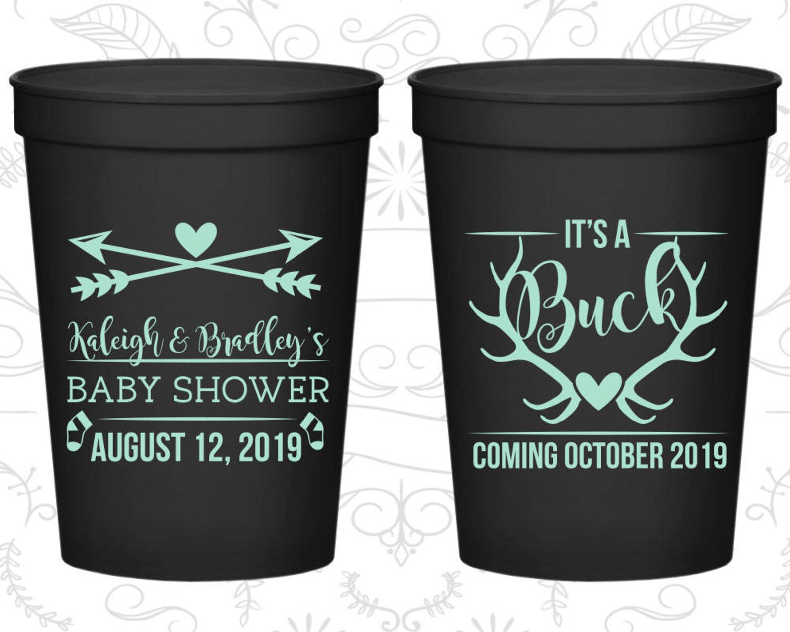 Baby Buck Baby Shower Cups Its a Buck Deer Baby Shower - Etsy