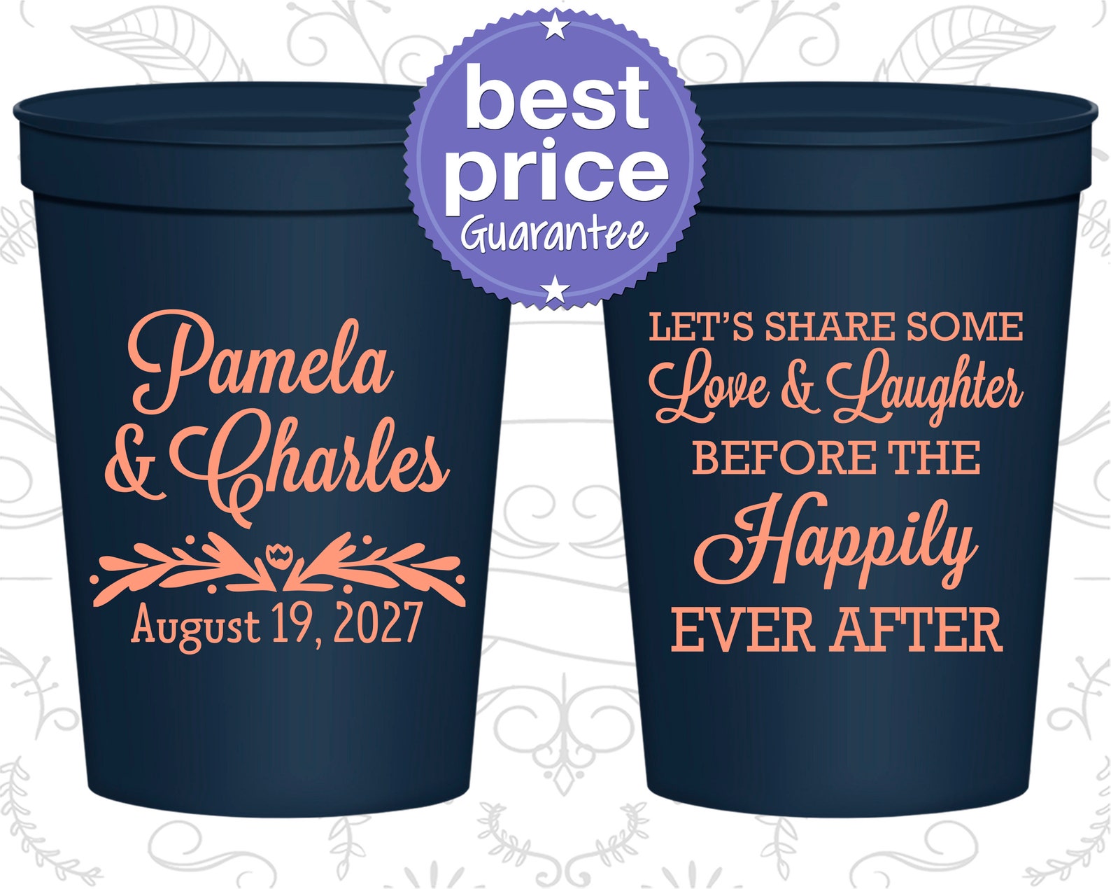 Plastic Wedding Cups Wedding Cups Plastic Cups Stadium - Etsy