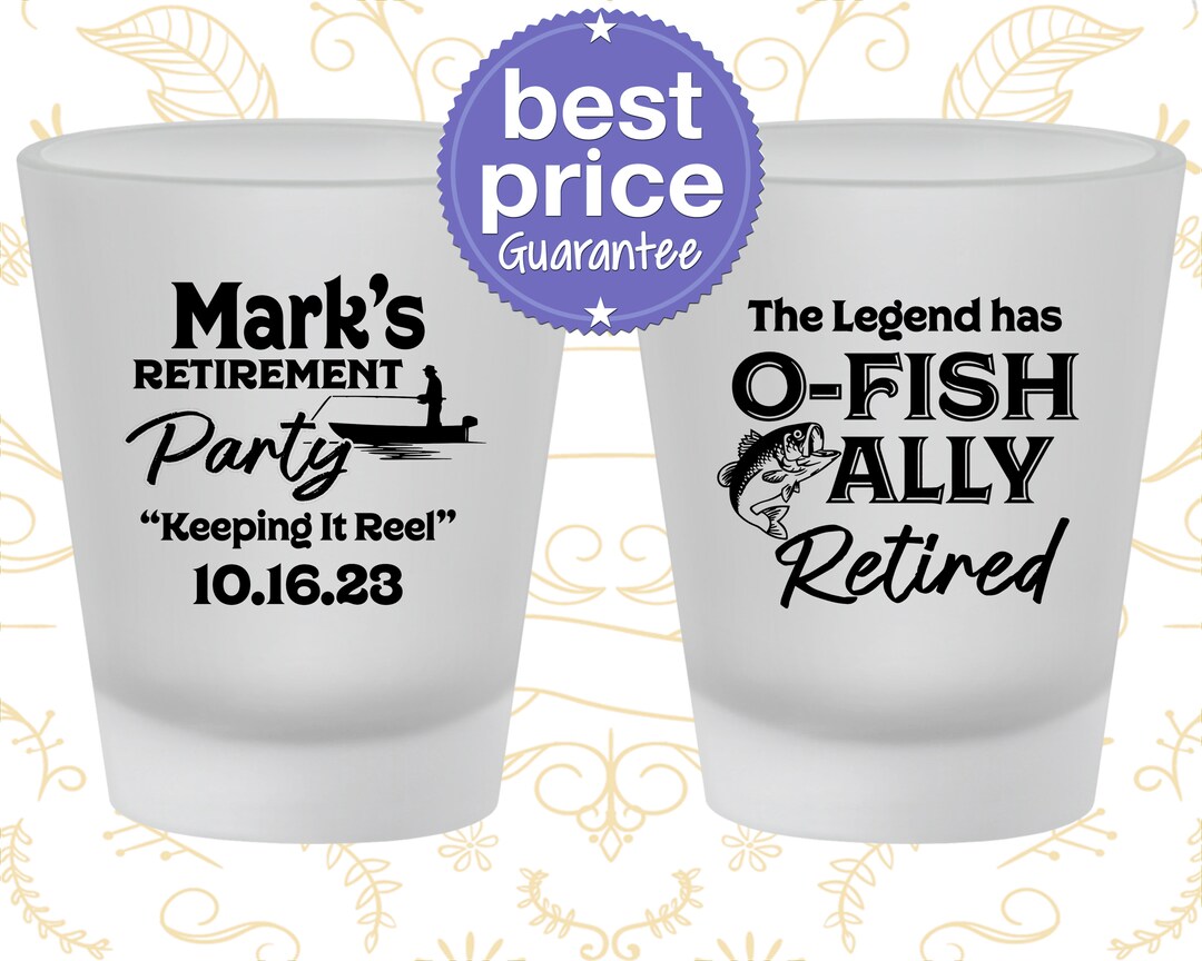 Retirement Shot Glasses, Retirement Party Favors, Retirement Gifts ...
