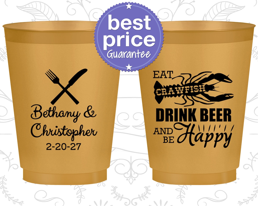 Wedding Frosted Cups, Frost Flex Cups, Shatterproof Cups, Custom ...