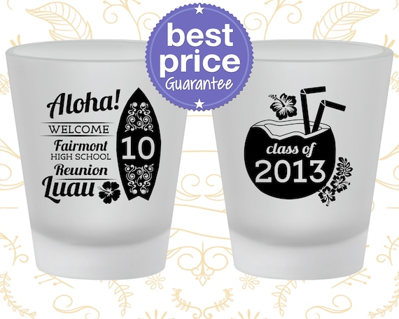 High School Reunion Shot Glasses, Class of 2012 Reunion, 10 Year ...