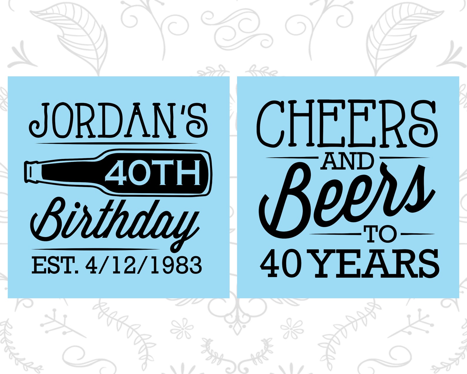 40th Birthday Party Cups Custom Birthday Cup Favors Cheers | Etsy
