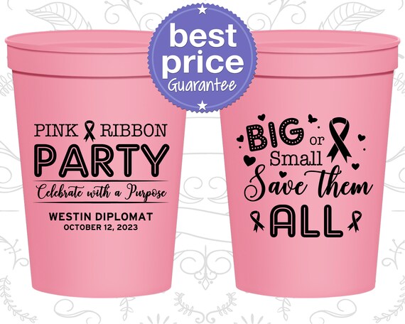 Breast Cancer Cups, Breast Cancer Awareness Party, Breast Cancer Funny ...