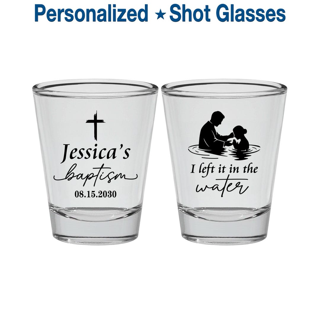 Baptism Shot Glasses, Personalized First Communion Party Favors, Custom ...