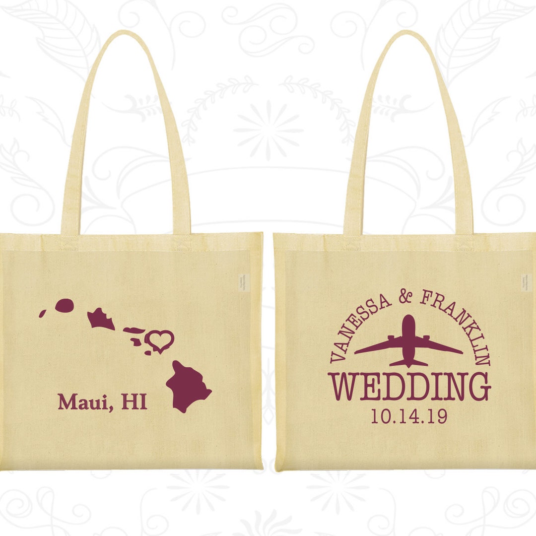 Hawaii Wedding, Hawaii Tote Bags, Canvas Bag Tote, Destination Wedding ...