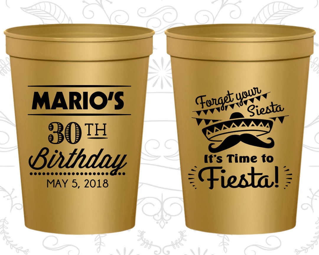 30th Birthday Party Cups Promotional Party Cups Forget Your - Etsy
