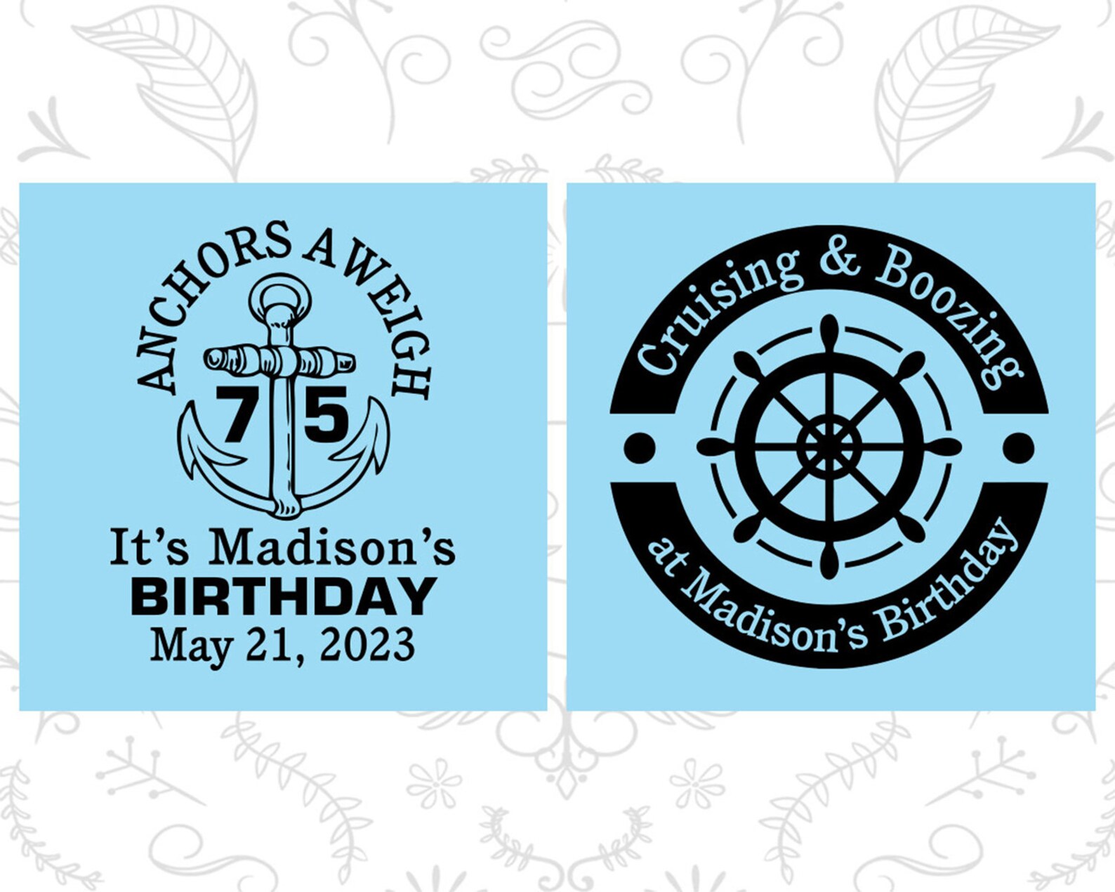 75th Birthday Party Cups Personalized Birthday Cups Custom | Etsy