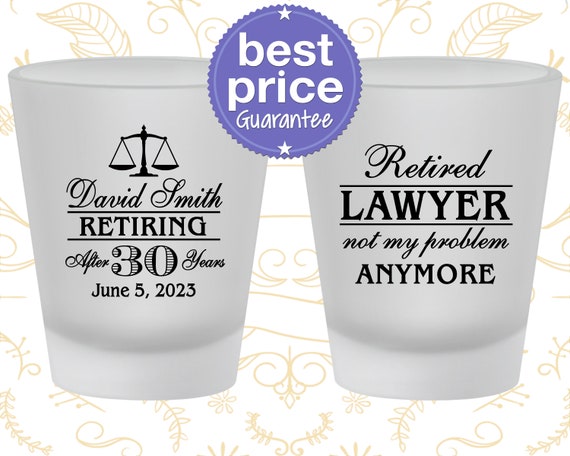 Retirement Shot Glasses, Retirement Party Favors, Retirement Gifts ...