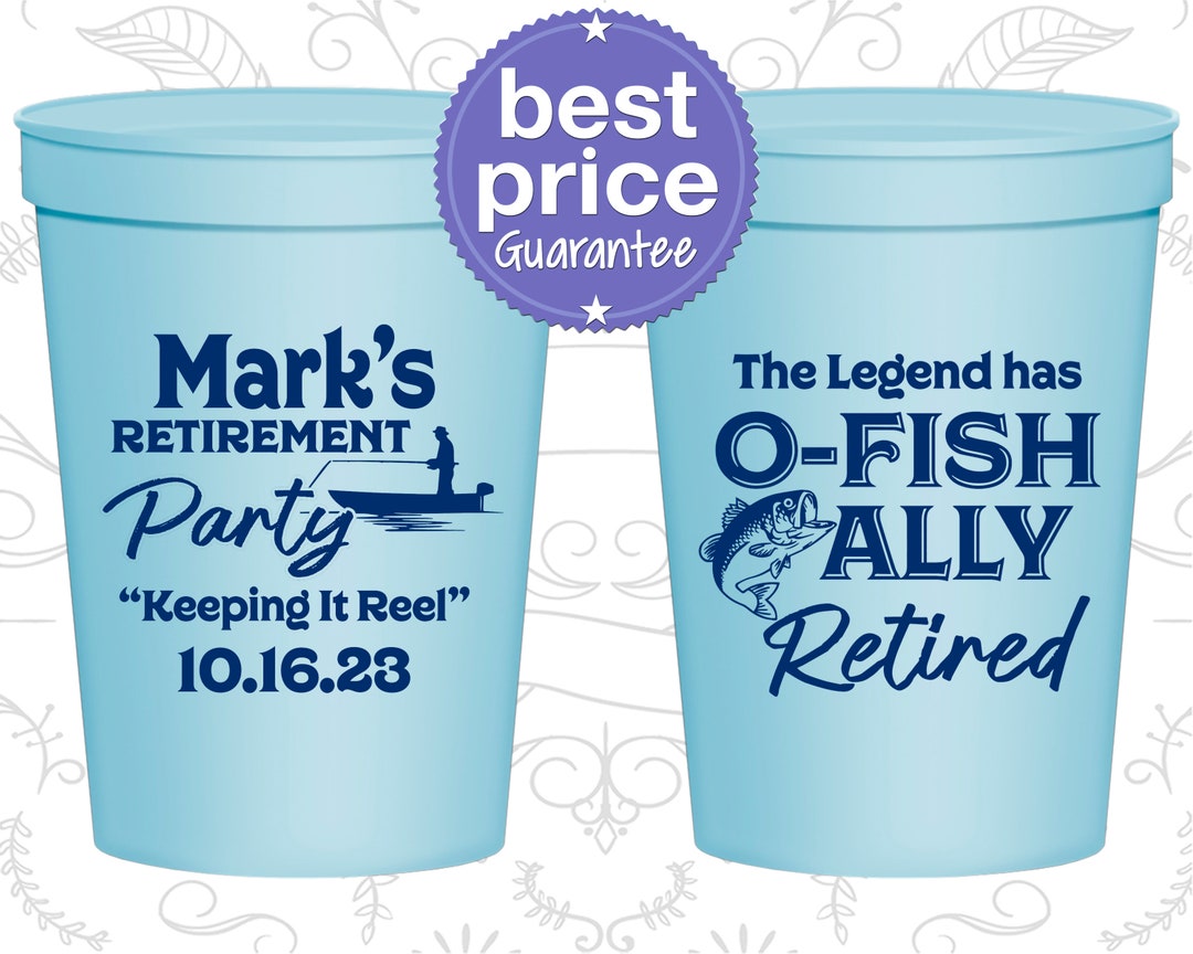 Retirement Party Cups, Retirement Party Favors, Retirement Gifts ...