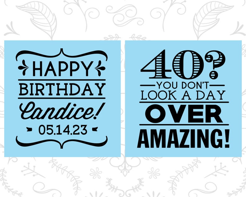 40th Birthday 40th Birthday Favors Customized Birthday Party | Etsy