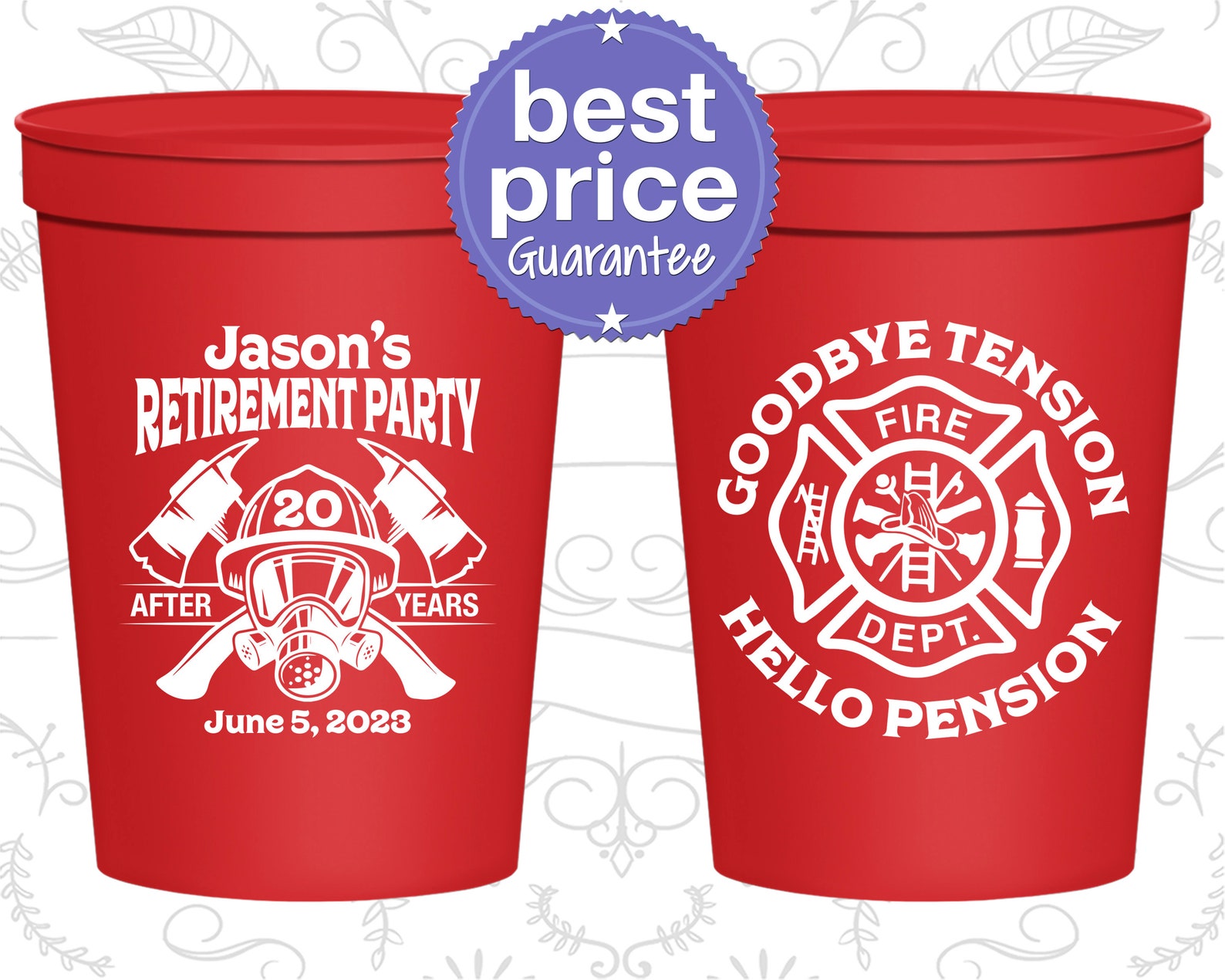 Retirement Stadium Cups Retirement Party Favors Retirement - Etsy