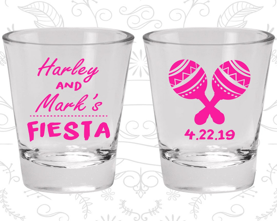 Fiesta Wedding Shot Glasses Wedding Favor Glassware Destination Shot